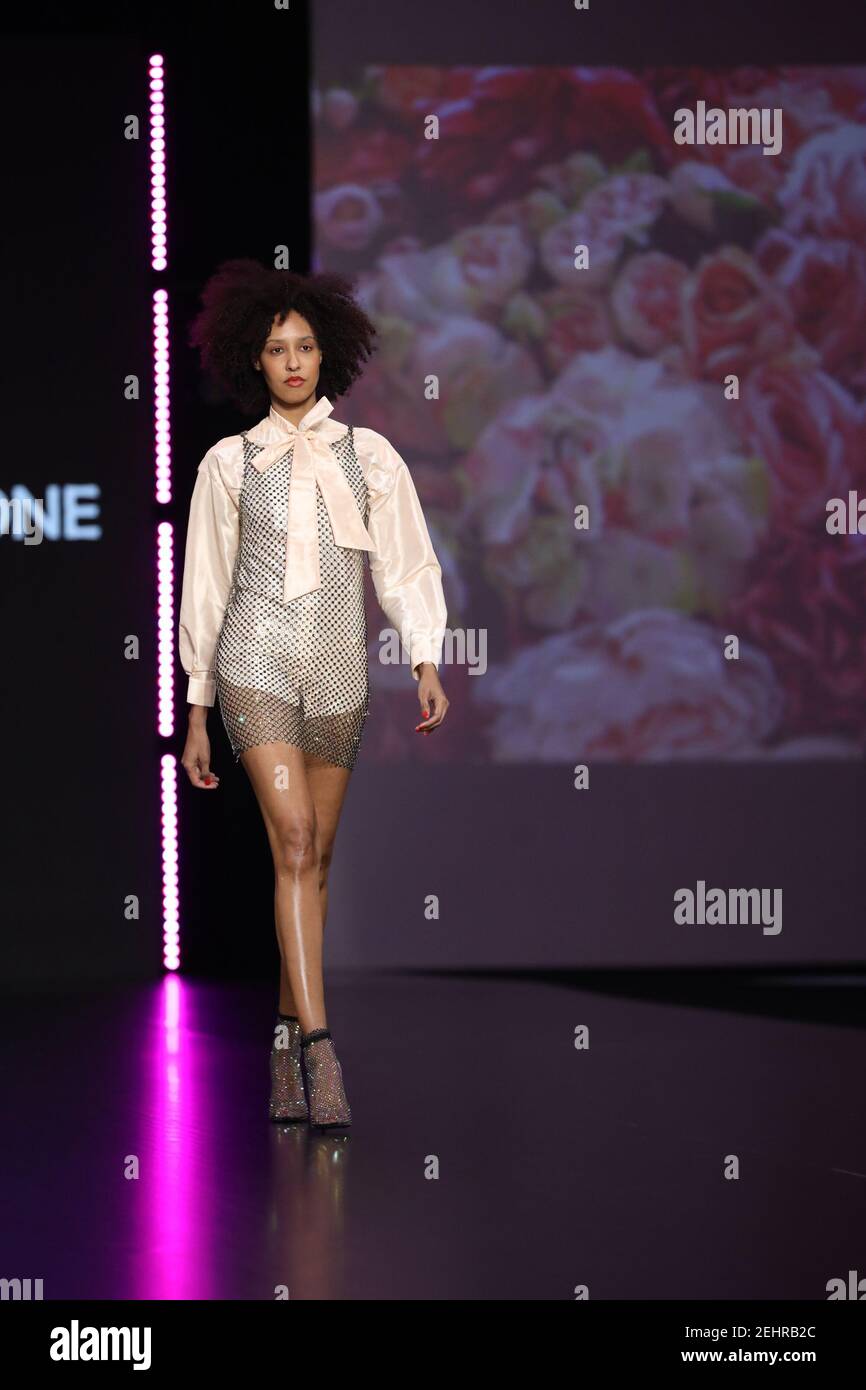 Rome, Italy. 19th Feb, 2021. Model on a runway during "Ama" at AltaRoma ...