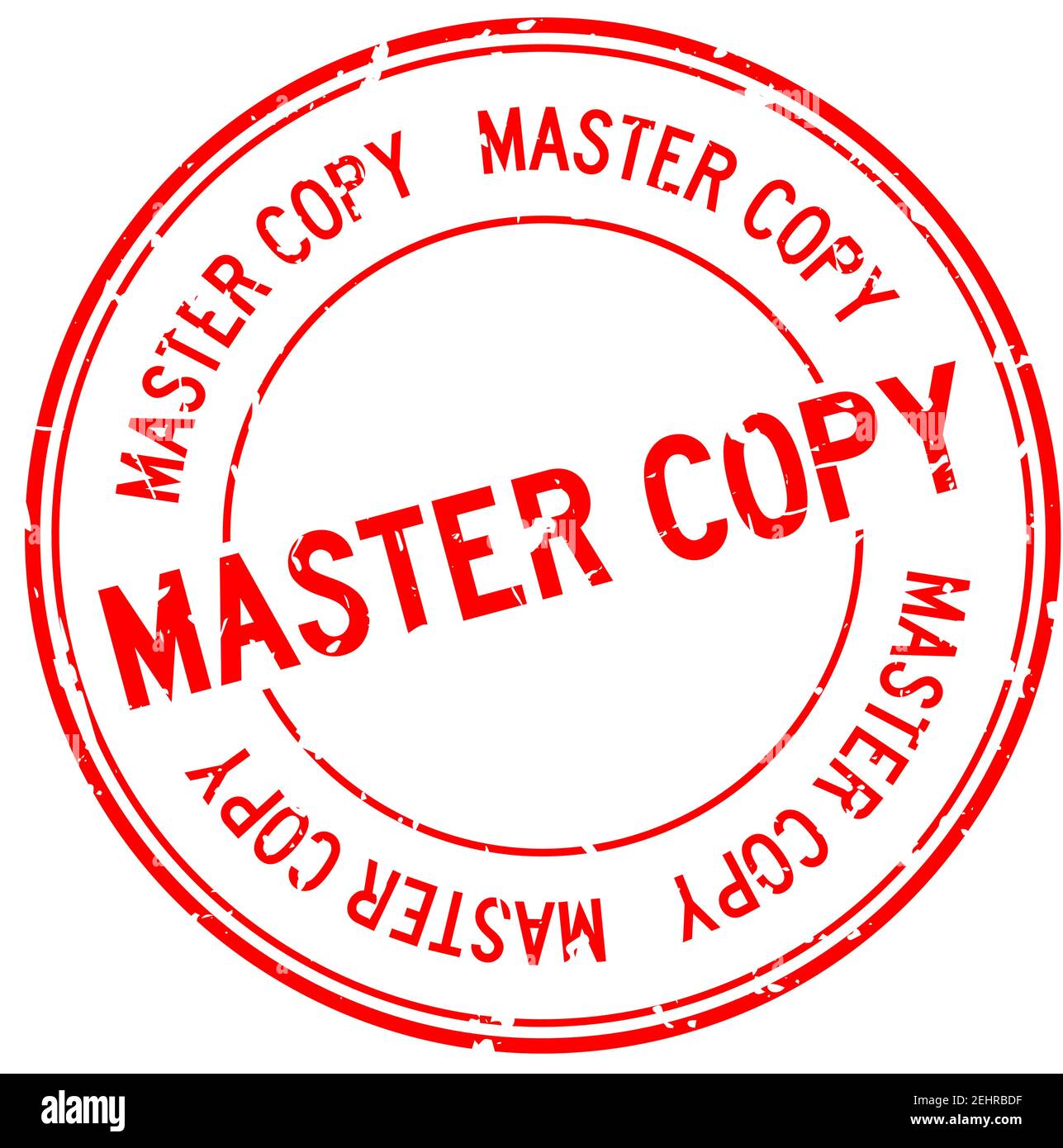 Grunge red master copy word round rubber seal stamp on white background Stock Vector Image & Art ...