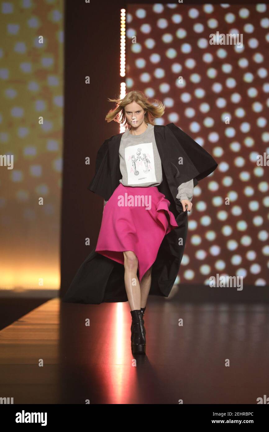 Rome, Italy. 19th Feb, 2021. A model on a runway during "Ama" at ...
