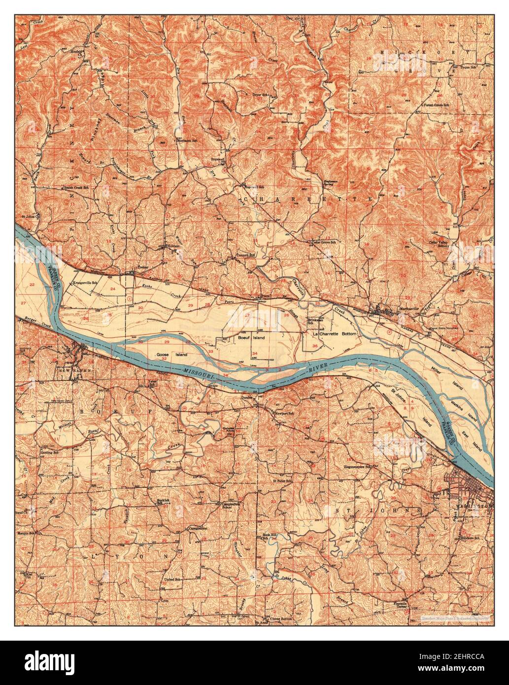 Washington, Missouri, map 1949, 1:62500, United States of America by ...
