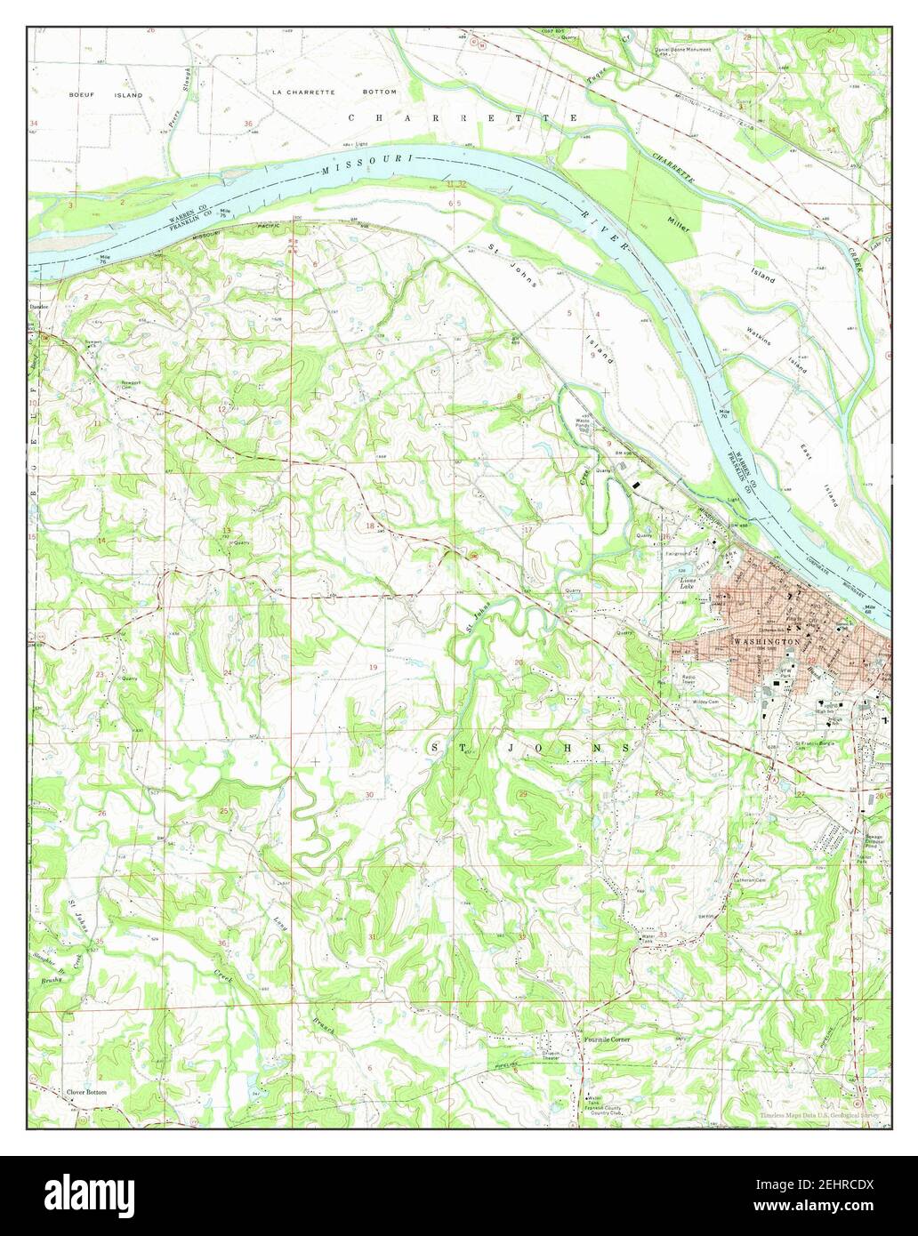 Washington Missouri Map High Resolution Stock Photography and Images ...