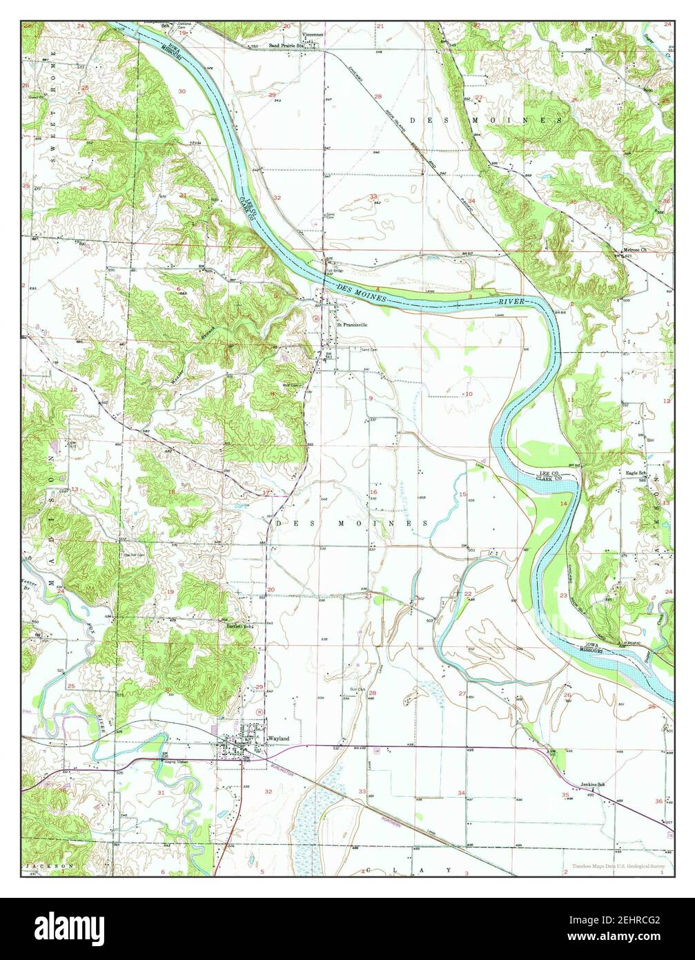 Wayland, Missouri, map 1949, 1:24000, United States of America by ...