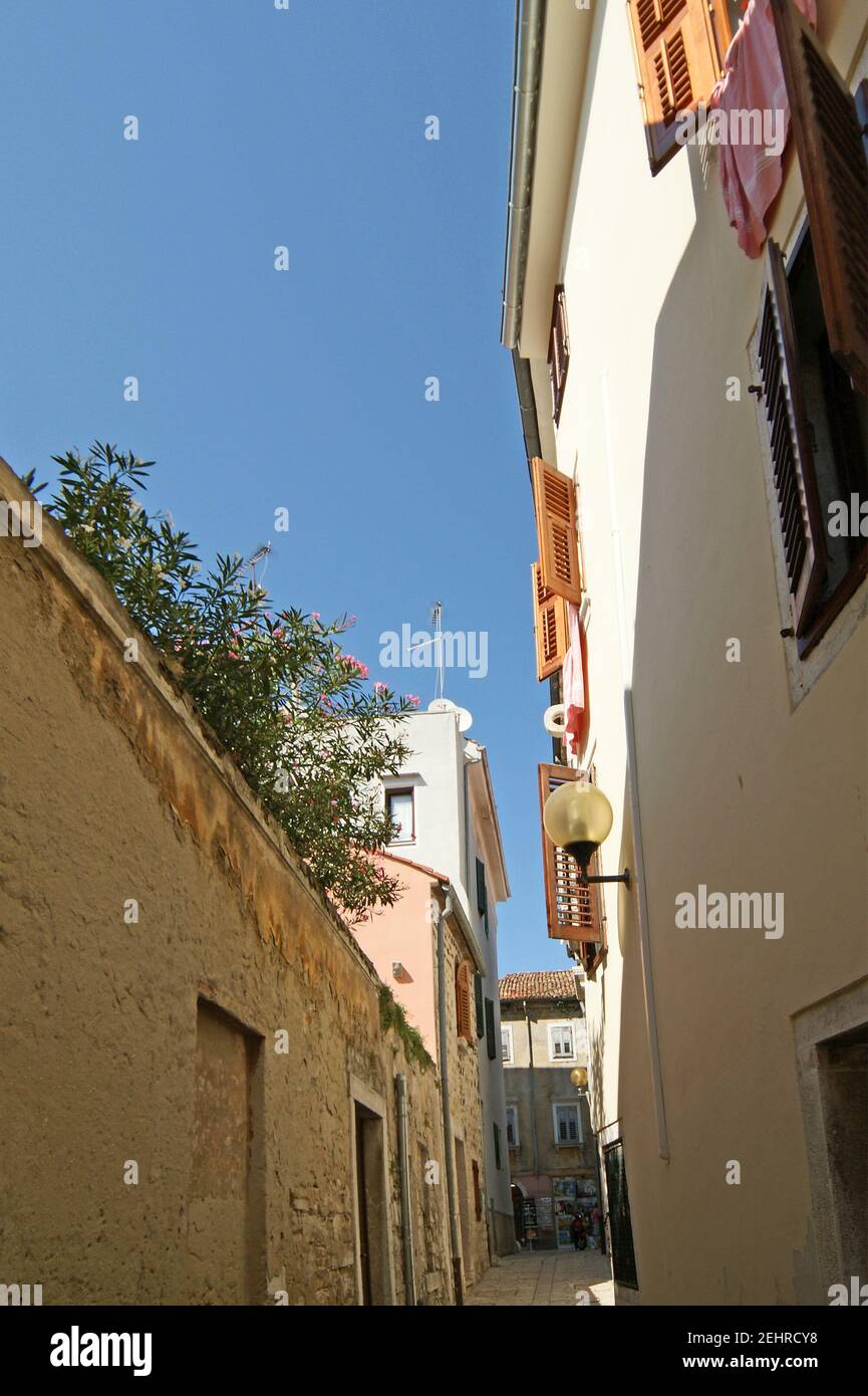 streets of the old town of Porec, Istria, Croatia Stock Photo - Alamy
