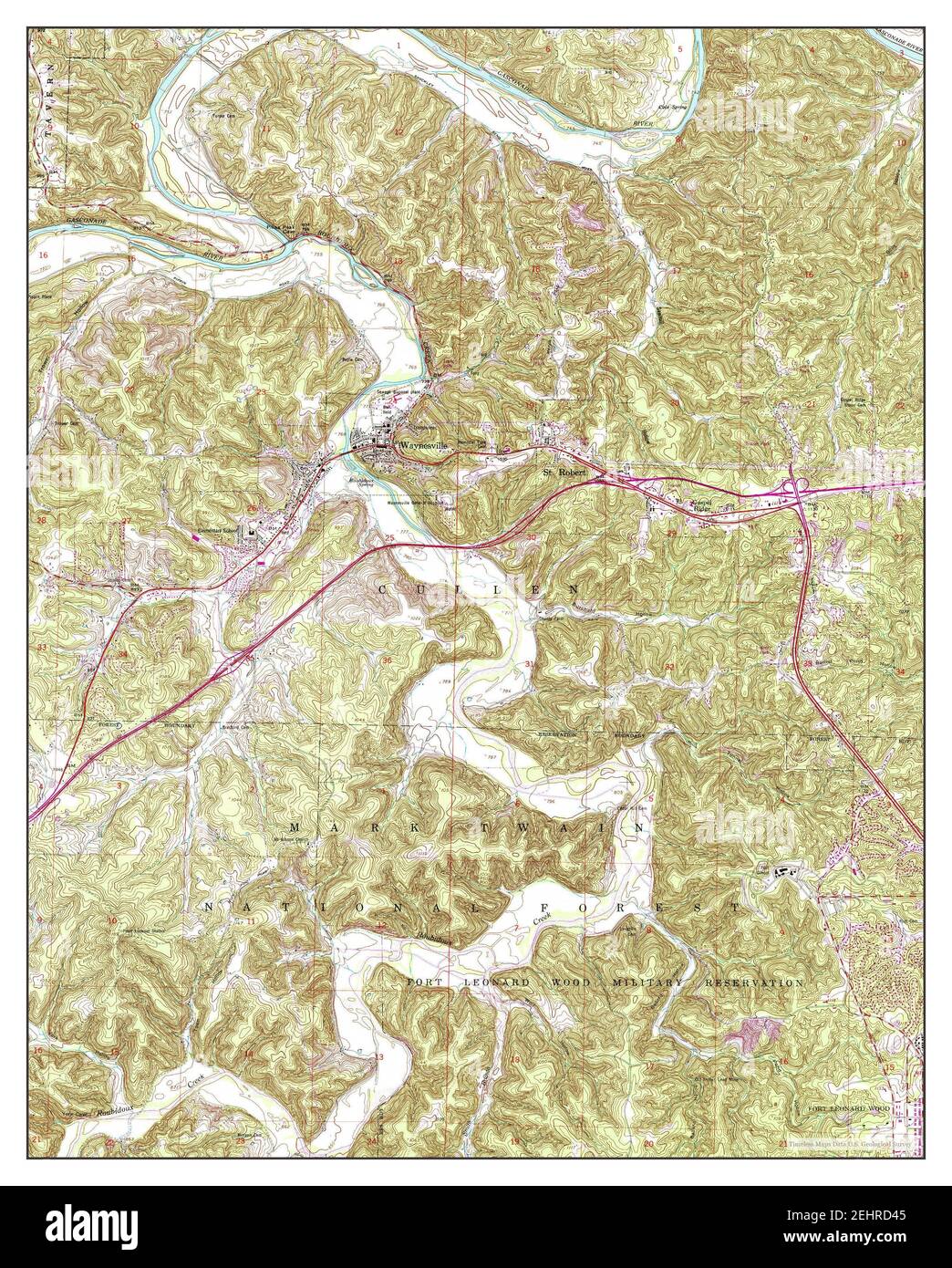 Waynesville map Cut Out Stock Images & Pictures - Alamy