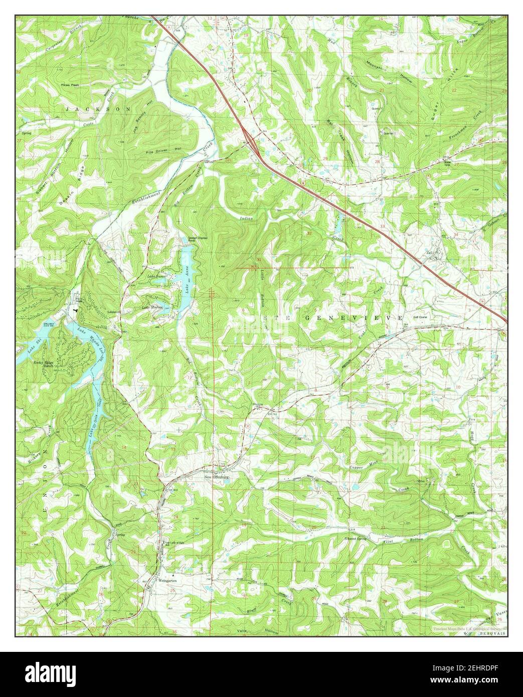 Weingarten, Missouri, map 1980, 1:24000, United States of America by ...