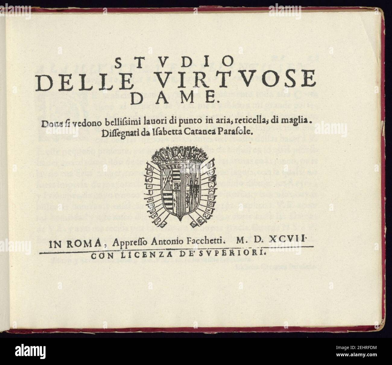 Pattern Book Facsimile, Studio delle virtuose dame, 1884 Stock Photo ...