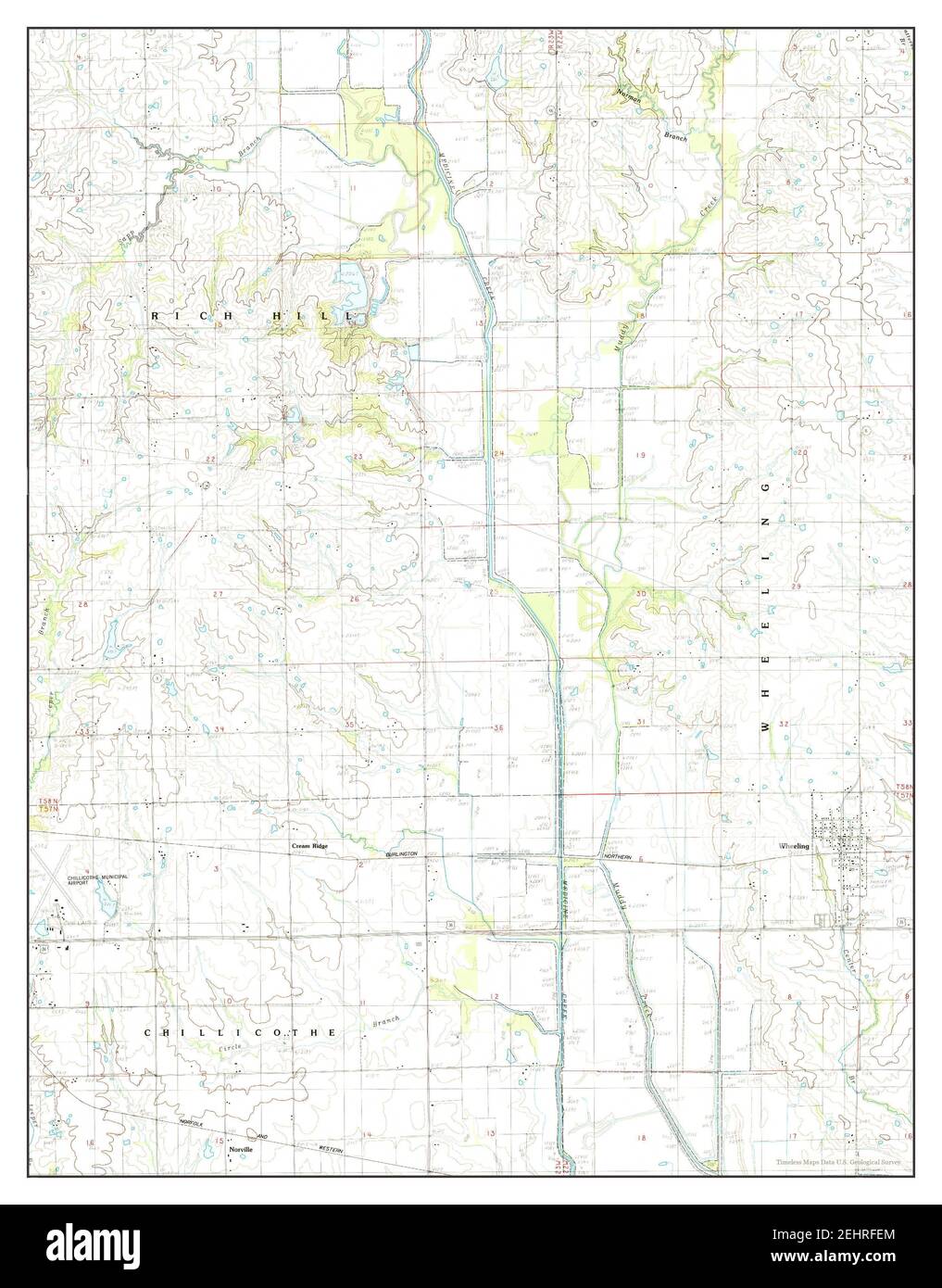 Wheeling, Missouri, map 1984, 1:24000, United States of America by ...