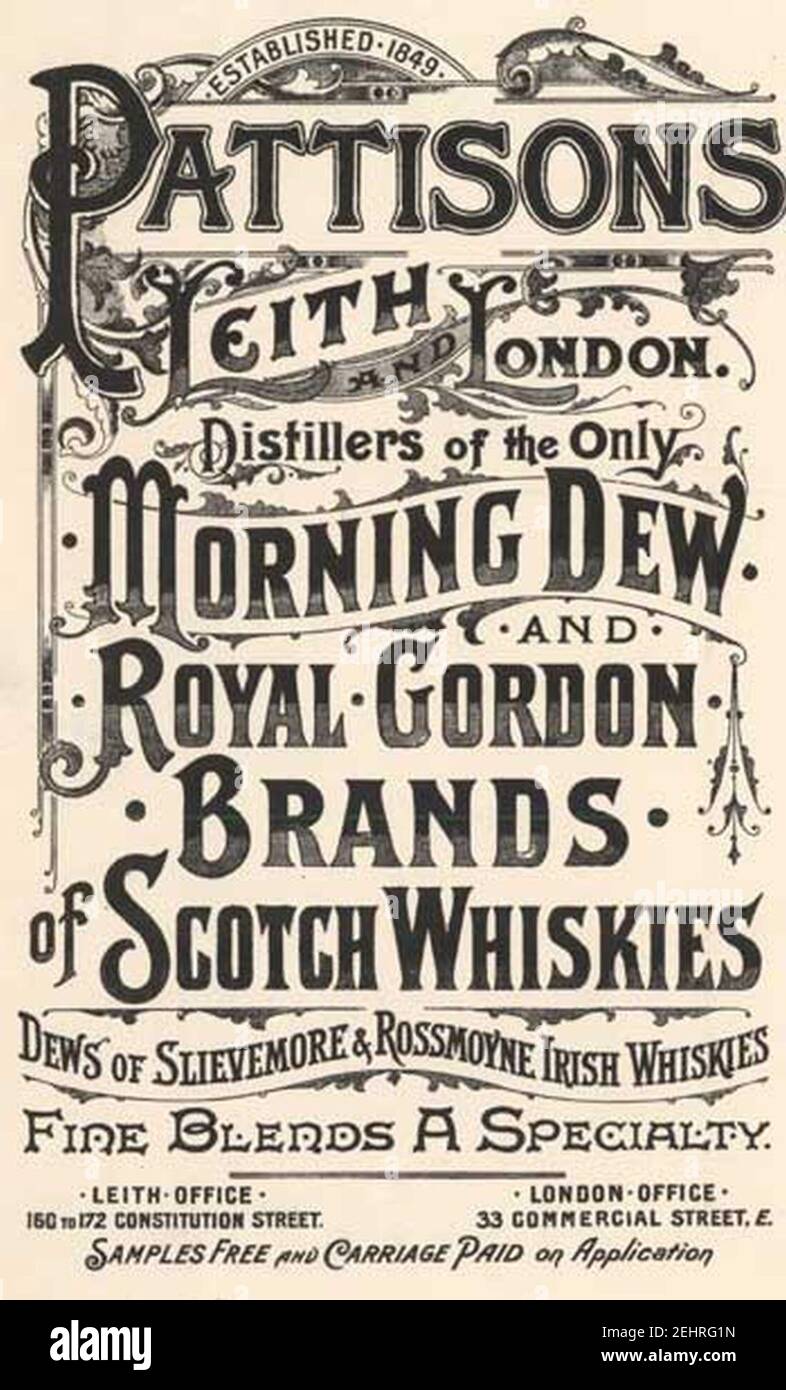 Pattisons ad 21 Stock Photo - Alamy