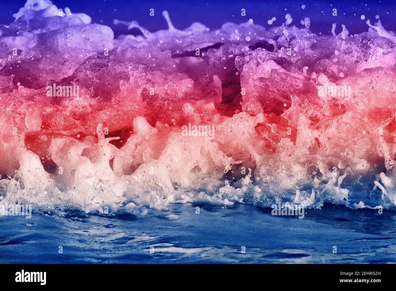 Bright coastal color wave with splashes. Joy to visit the sea on ...