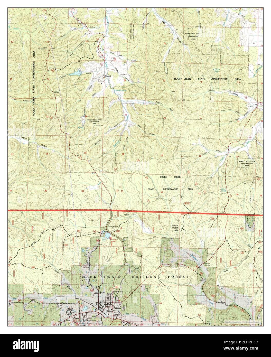 Winona, Missouri, map 1997, 1:24000, United States of America by ...