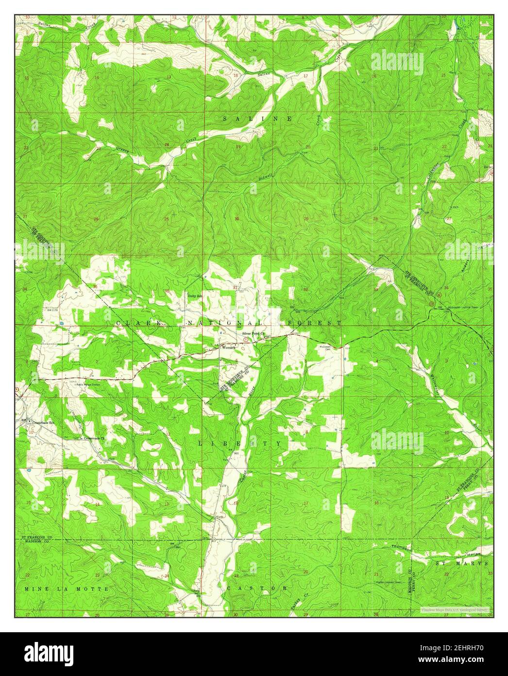 Womack, Missouri, map 1959, 1:24000, United States of America by ...