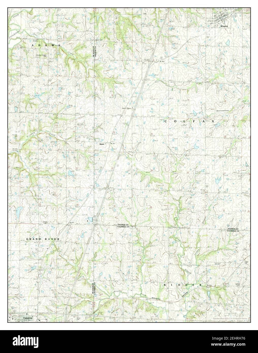 Winston, Missouri, map 1984, 1:24000, United States of America by ...