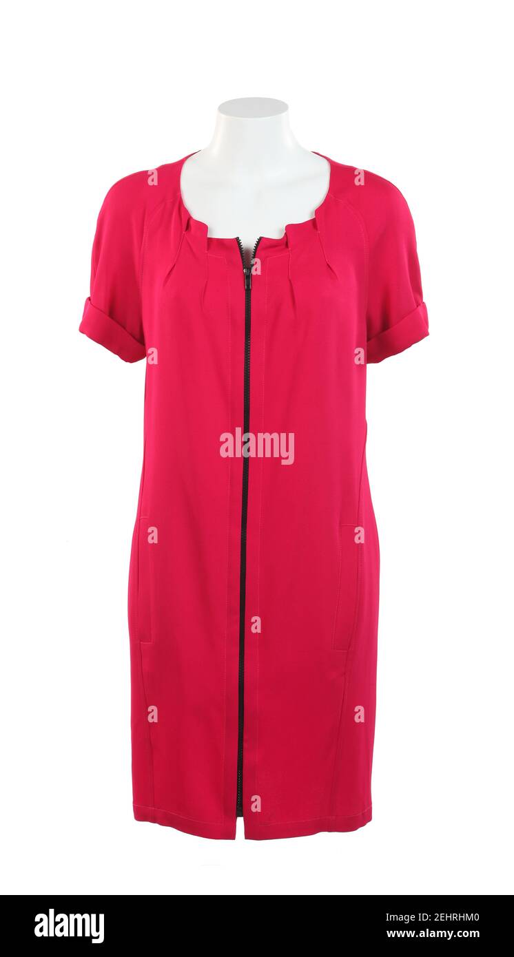 Fashion casual summer dress for women isolated on white. Studio shoot ...