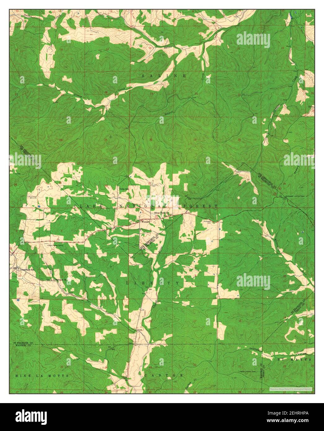 Womack, Missouri, map 1959, 1:24000, United States of America by ...