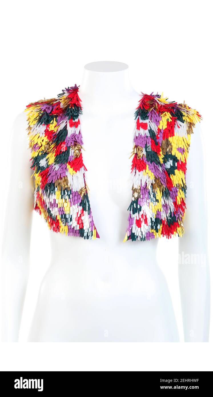 Fashion casual summer dress for women isolated on white. Studio shoot ...