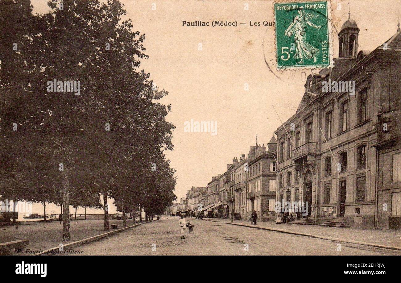 Pauillac - quai Léon Perrier 9 Stock Photo - Alamy