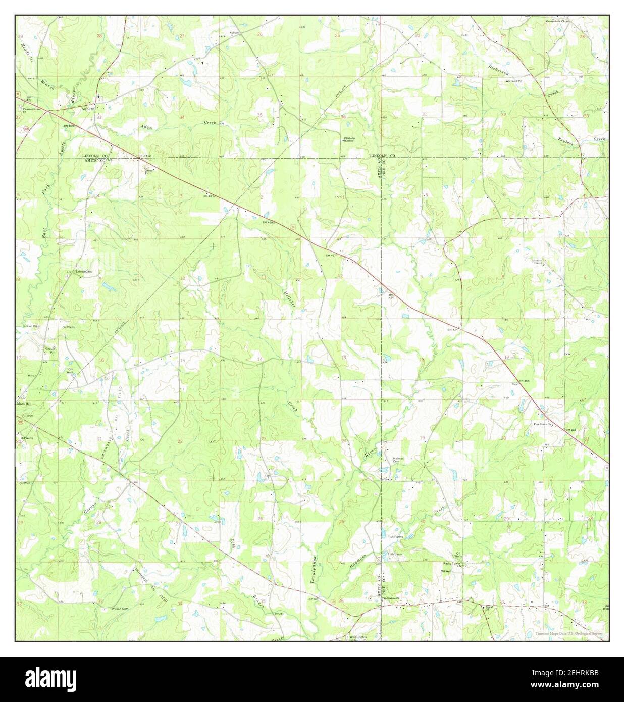 Auburn, Mississippi, map 1972, 1:24000, United States of America by ...