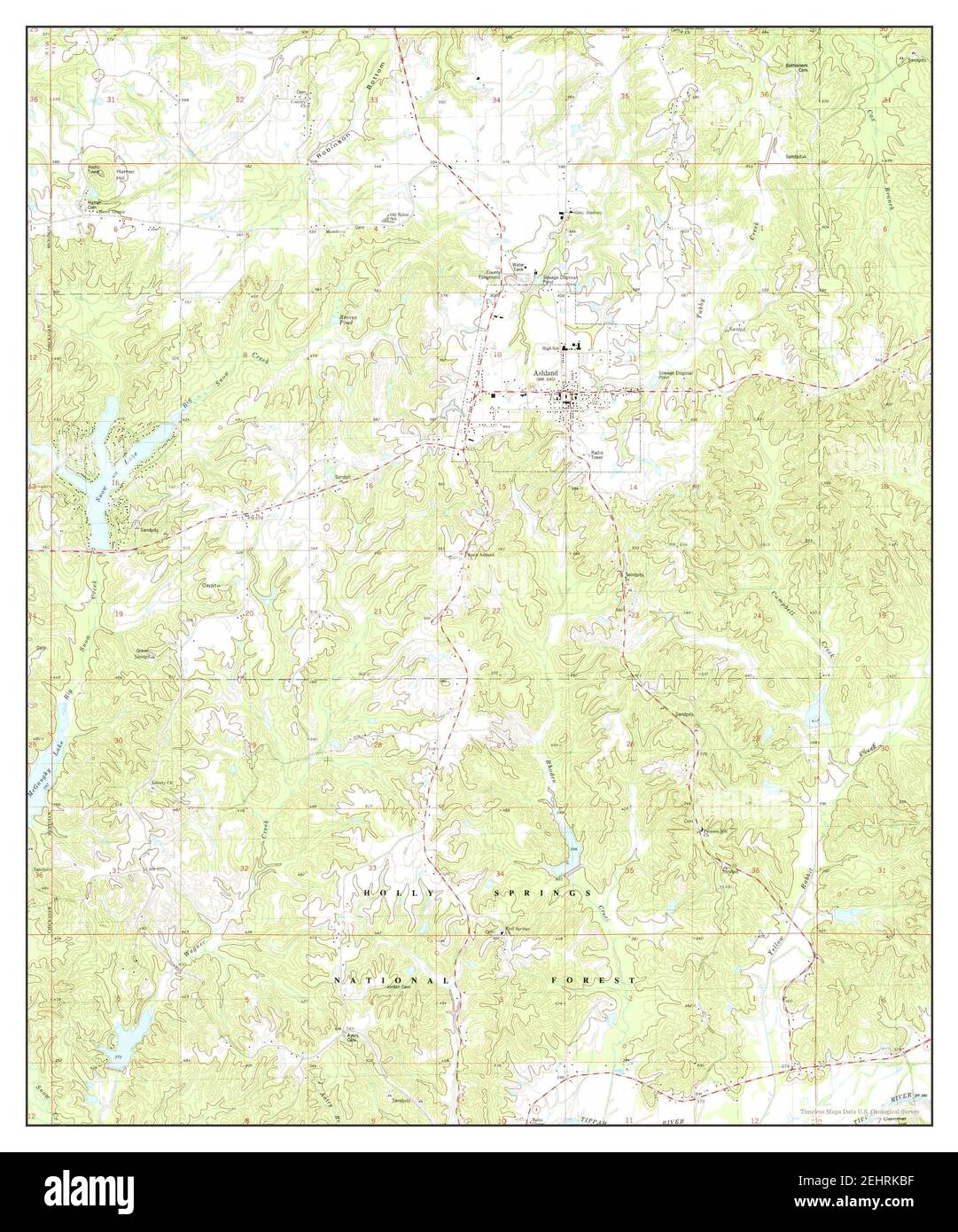 Ashland, Mississippi, map 1982, 1:24000, United States of America by ...