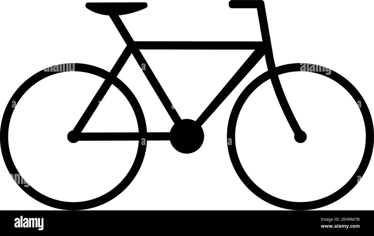 Bike Icon. Black Glyph Design. Vector Illustration Stock Vector Image ...