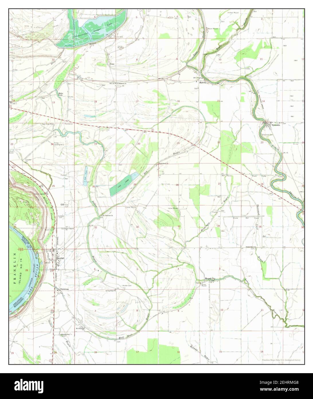 Map of beulah hi-res stock photography and images - Alamy
