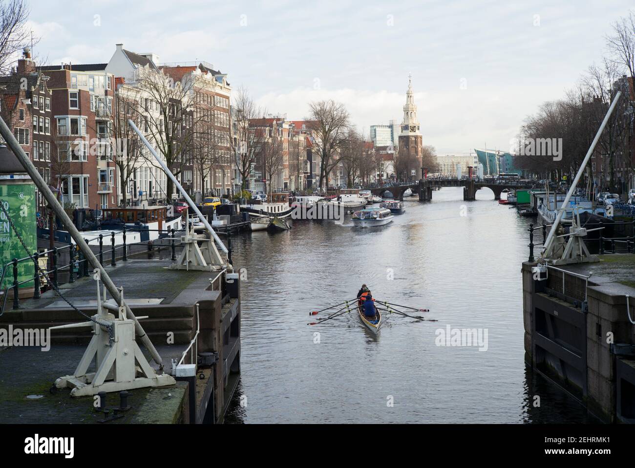 Riverside European buildings in Amsterdam Netherlands Stock Photo - Alamy