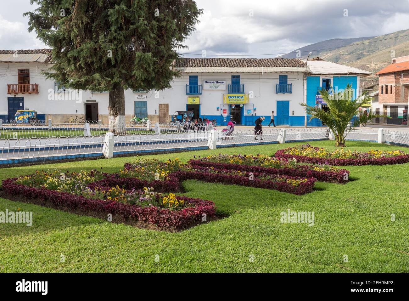 Plaza de Armas, Celendin market town, northern Peru Stock Photo - Alamy