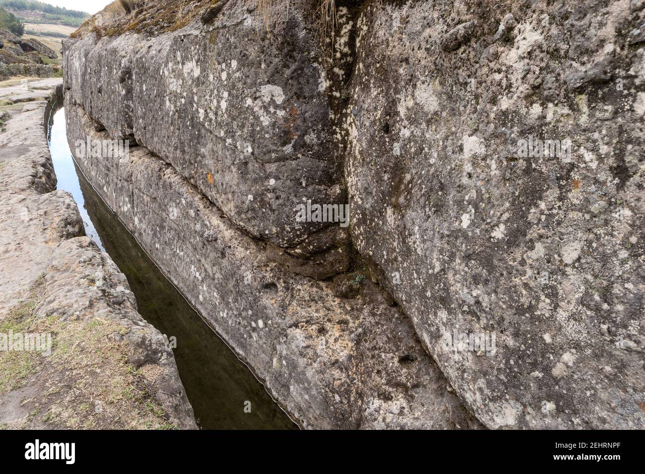 Handcut canal, Cumbe Mayo, or "Narrow River" in Cajamarca Quechua ...