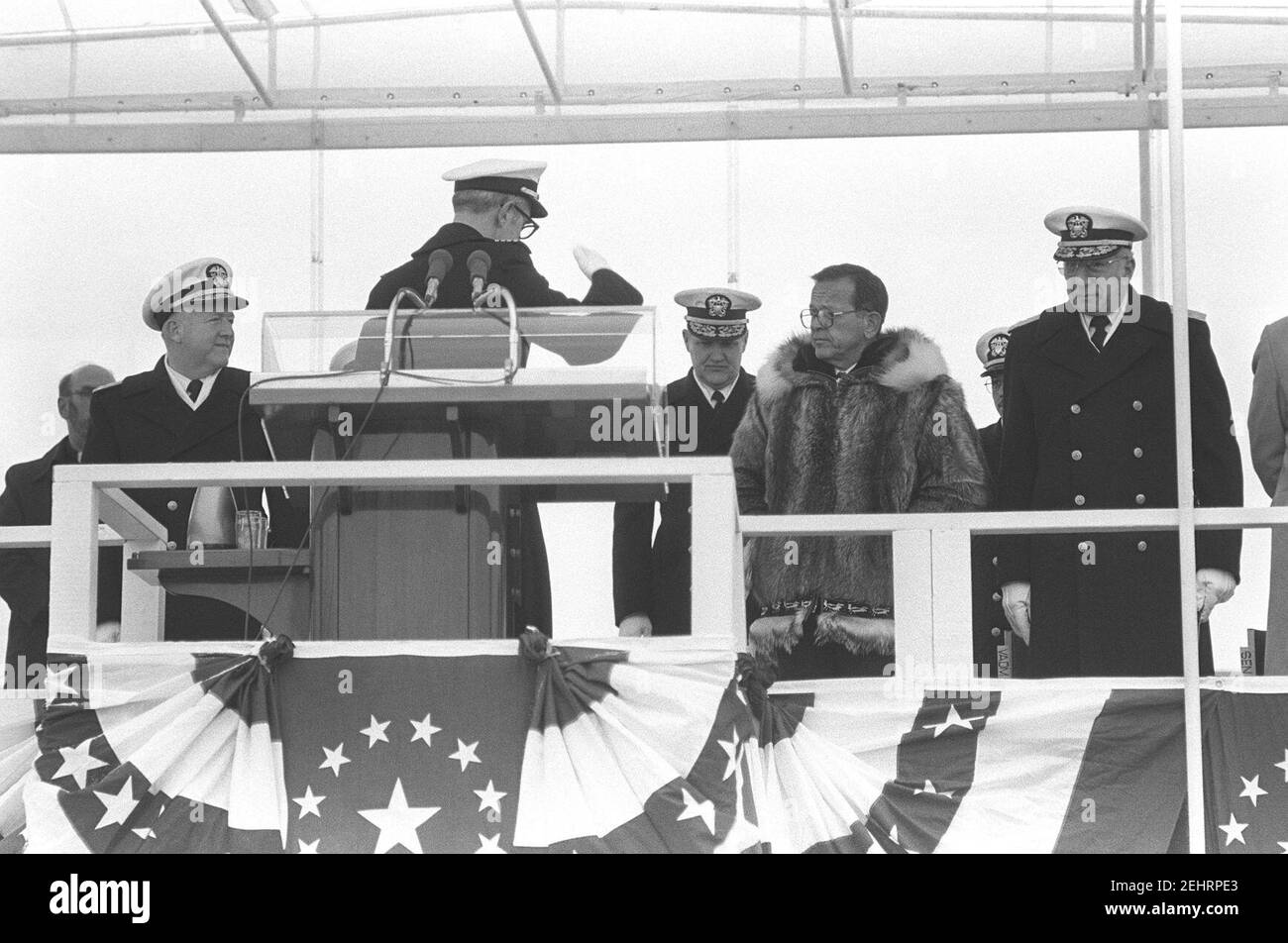 Paul Callahan salutes Ted Stevens Stock Photo - Alamy