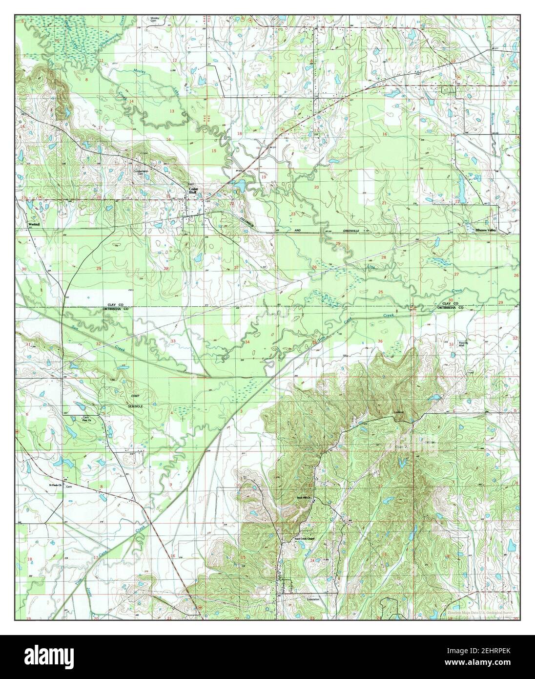 Map of cedar bluff hi-res stock photography and images - Alamy