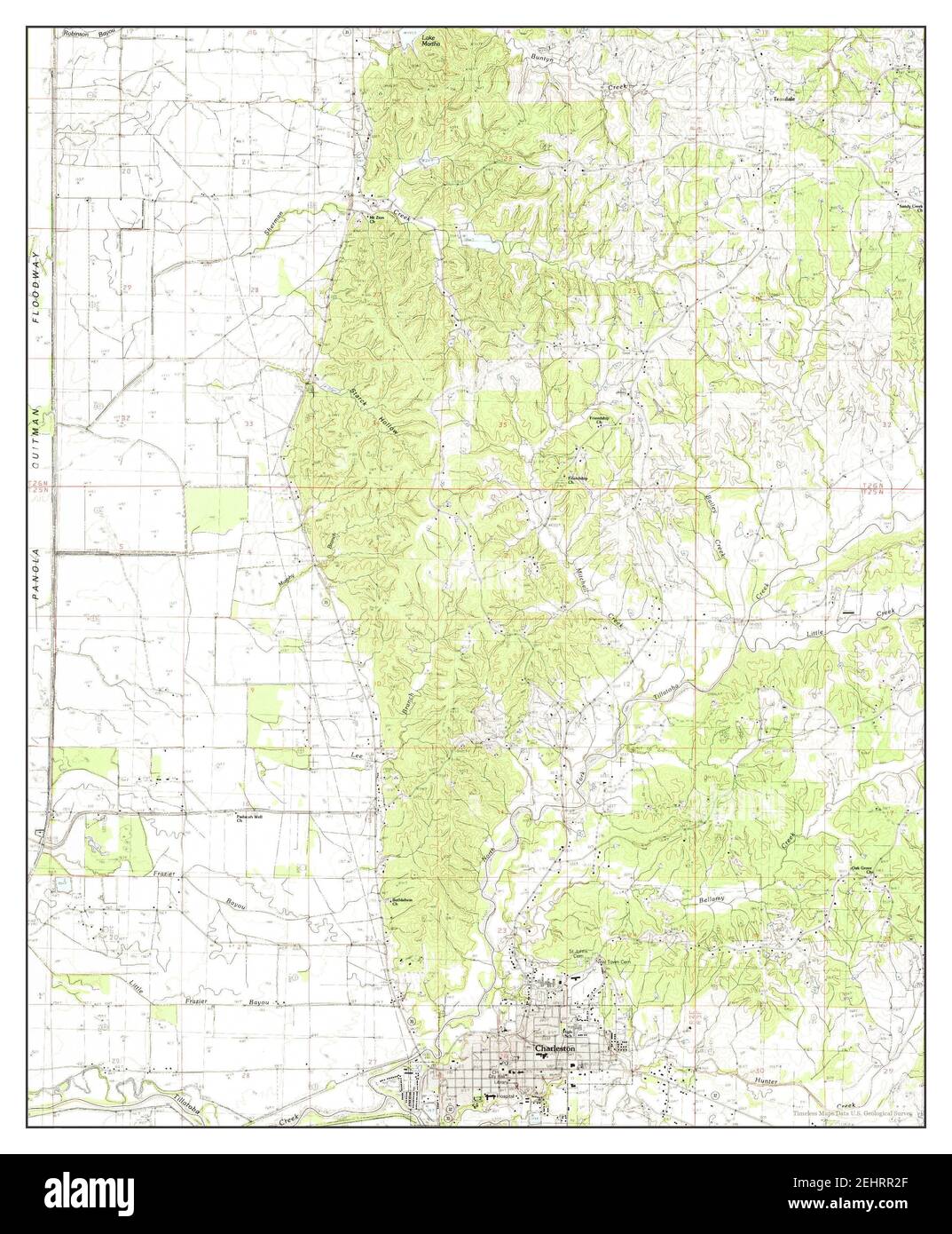Charleston, Mississippi, map 1982, 1:24000, United States of America by ...