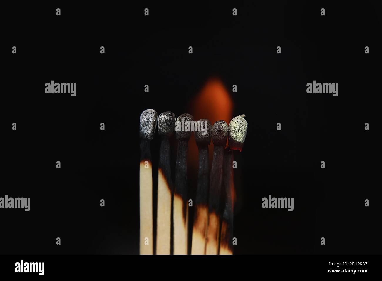 Row matchsticks burning hi-res stock photography and images - Alamy