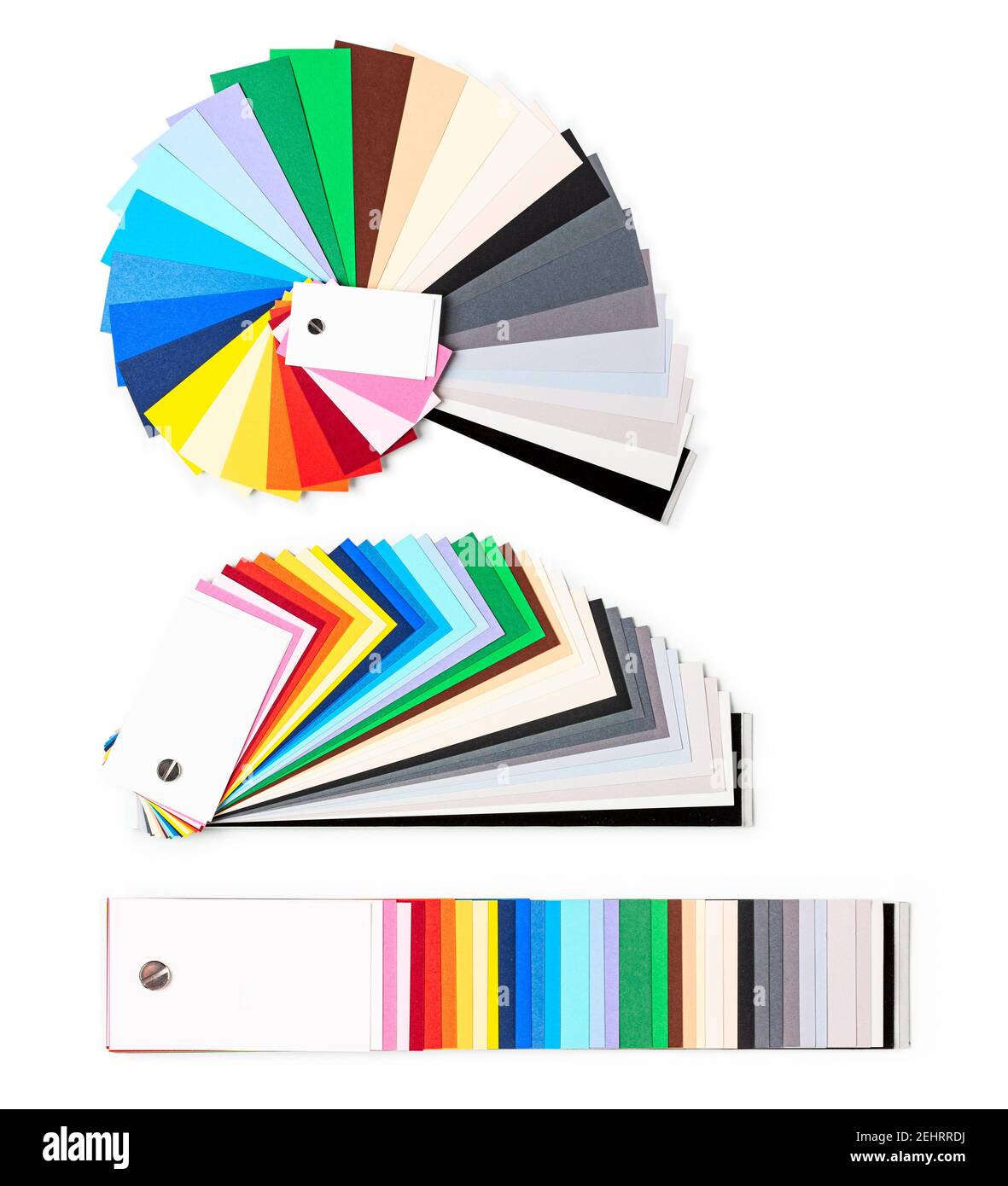 Color paper samples set isolated on white background. Photograph studio ...