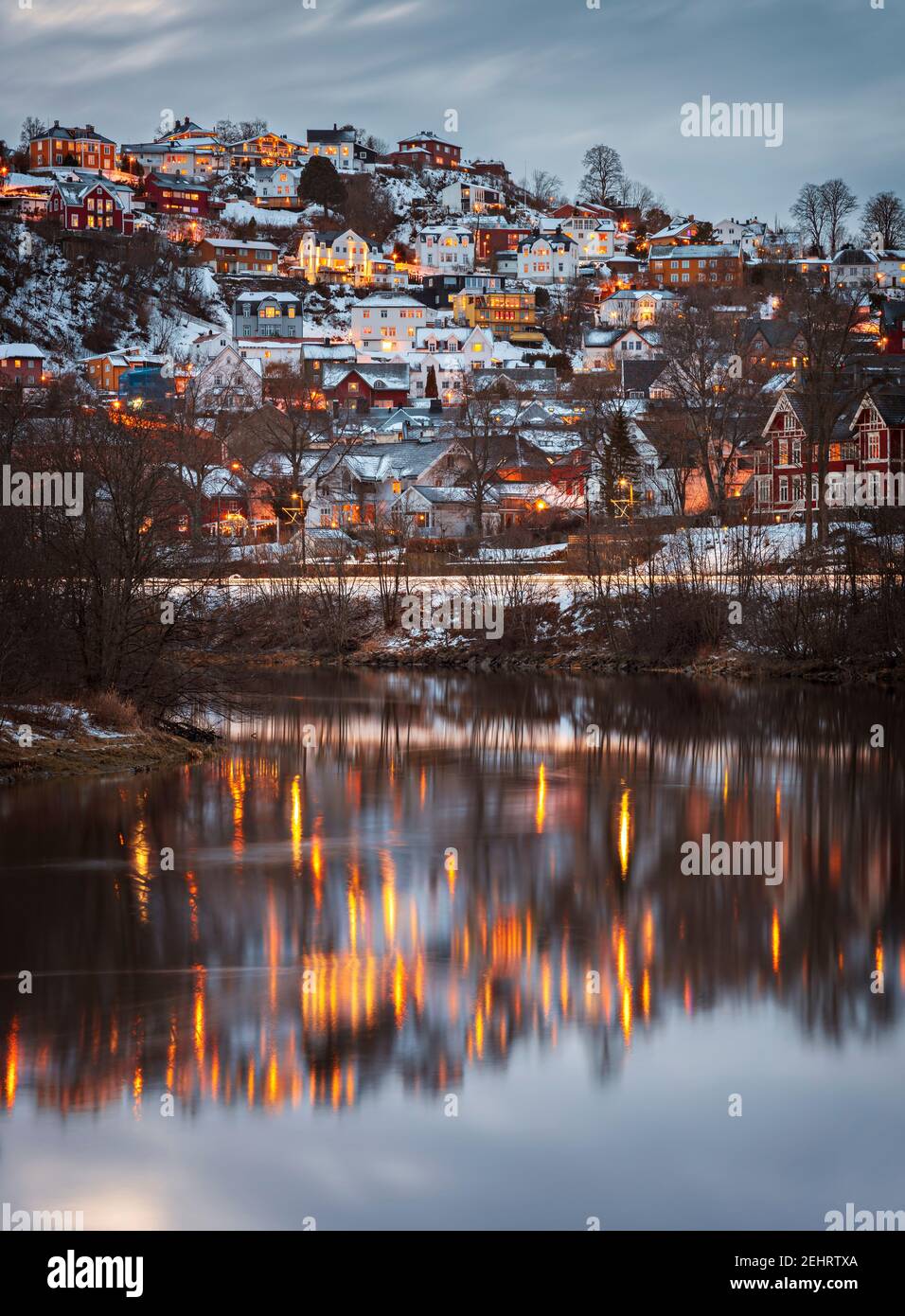 A hillside neighbourhood in Trondheim, Norway Stock Photo - Alamy