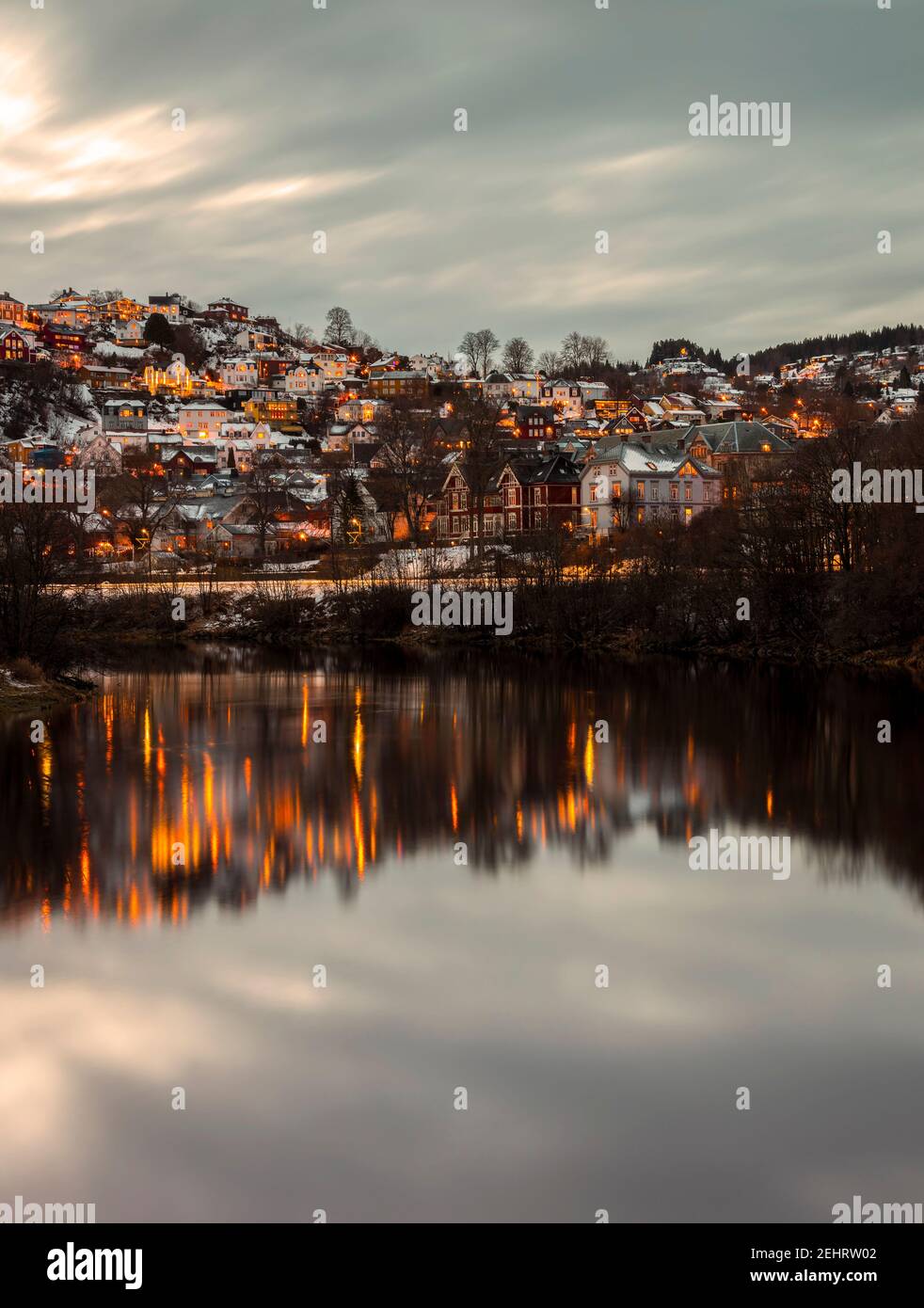 A hillside neighbourhood in Trondheim, Norway Stock Photo - Alamy