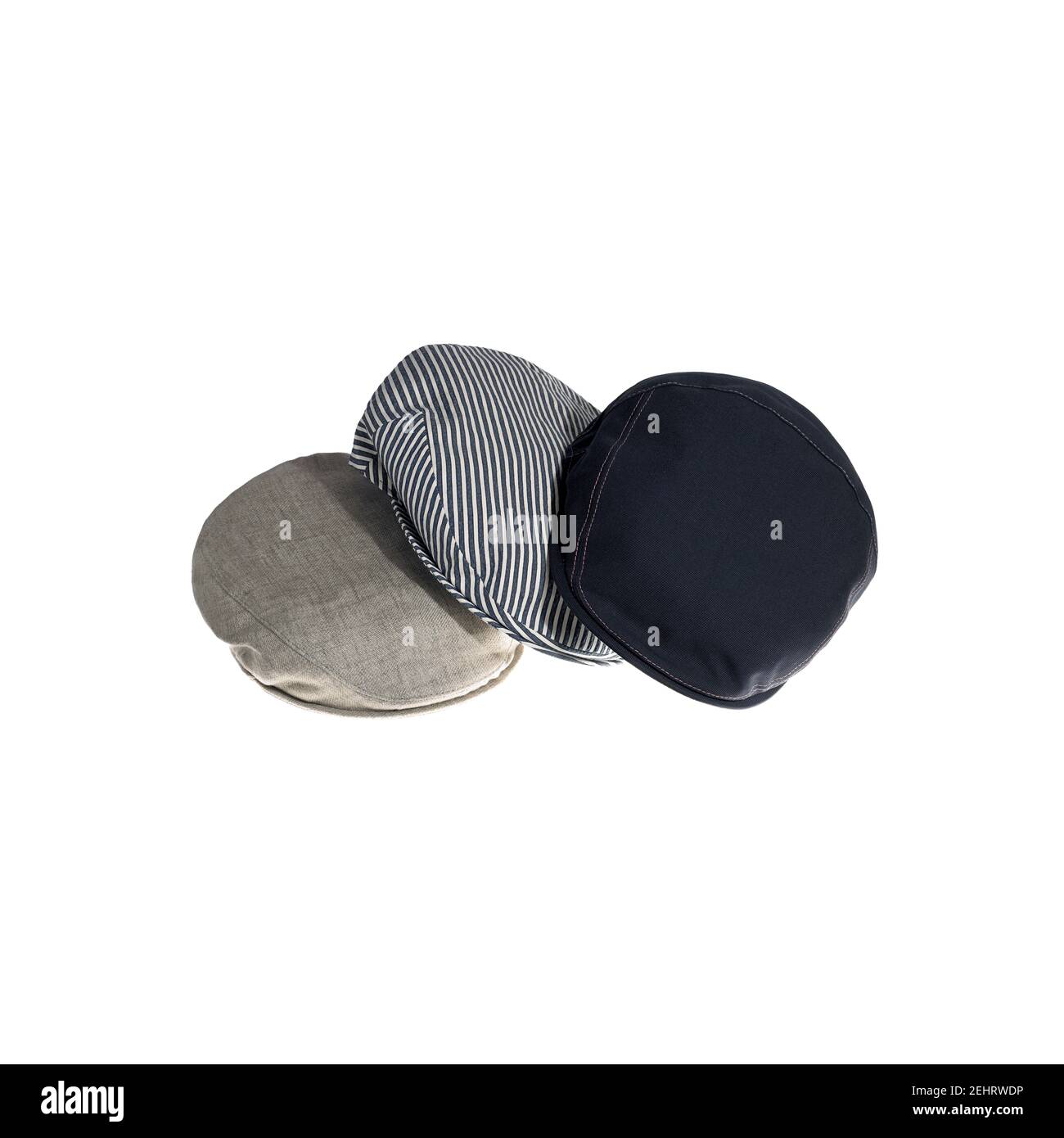 Elegant Italian handmade men's hat decorated with leather isolated on ...