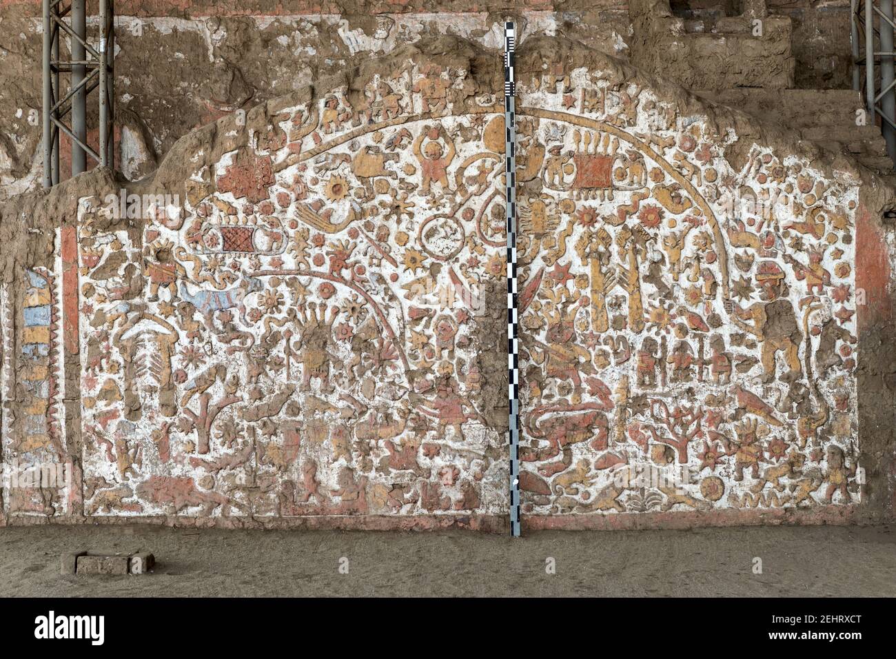 Mural of The Myths, Temple of the Moon, Huaca del Luna, Moche people ...