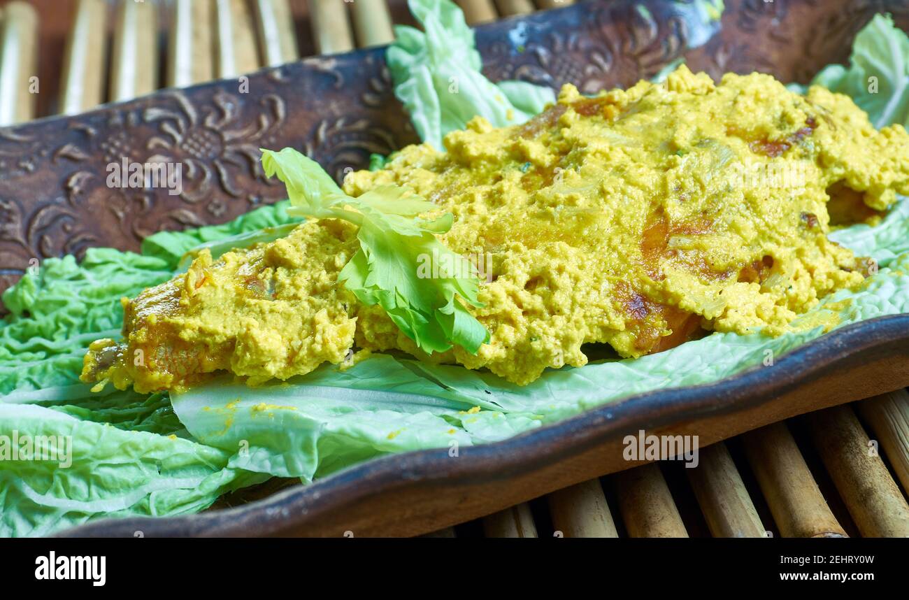 Samaki wa kupaka - Grilled Fish in Coconut Sauce, Tanzanian dish Stock ...