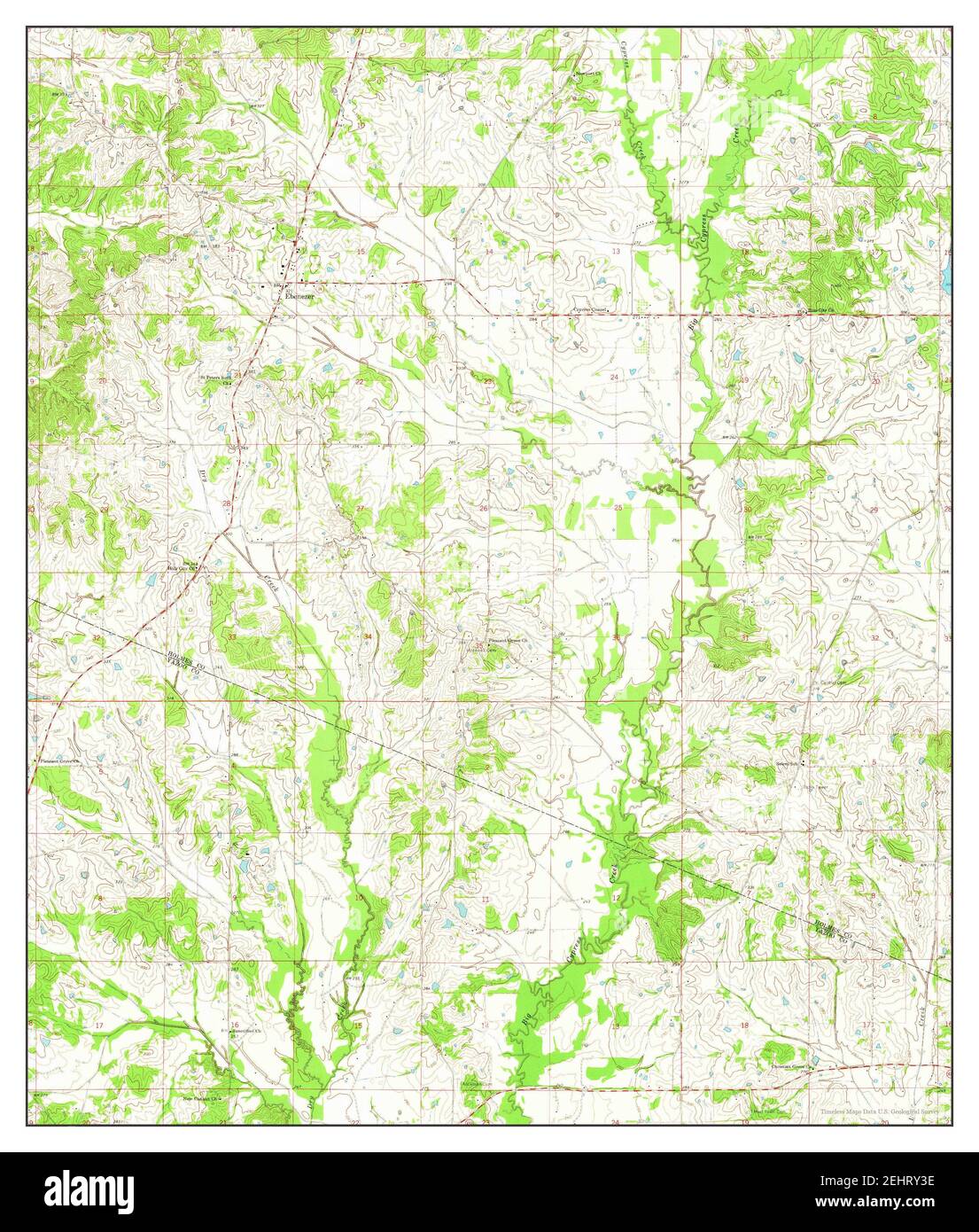 Ebenezer, Mississippi, map 1964, 1:24000, United States of America by ...