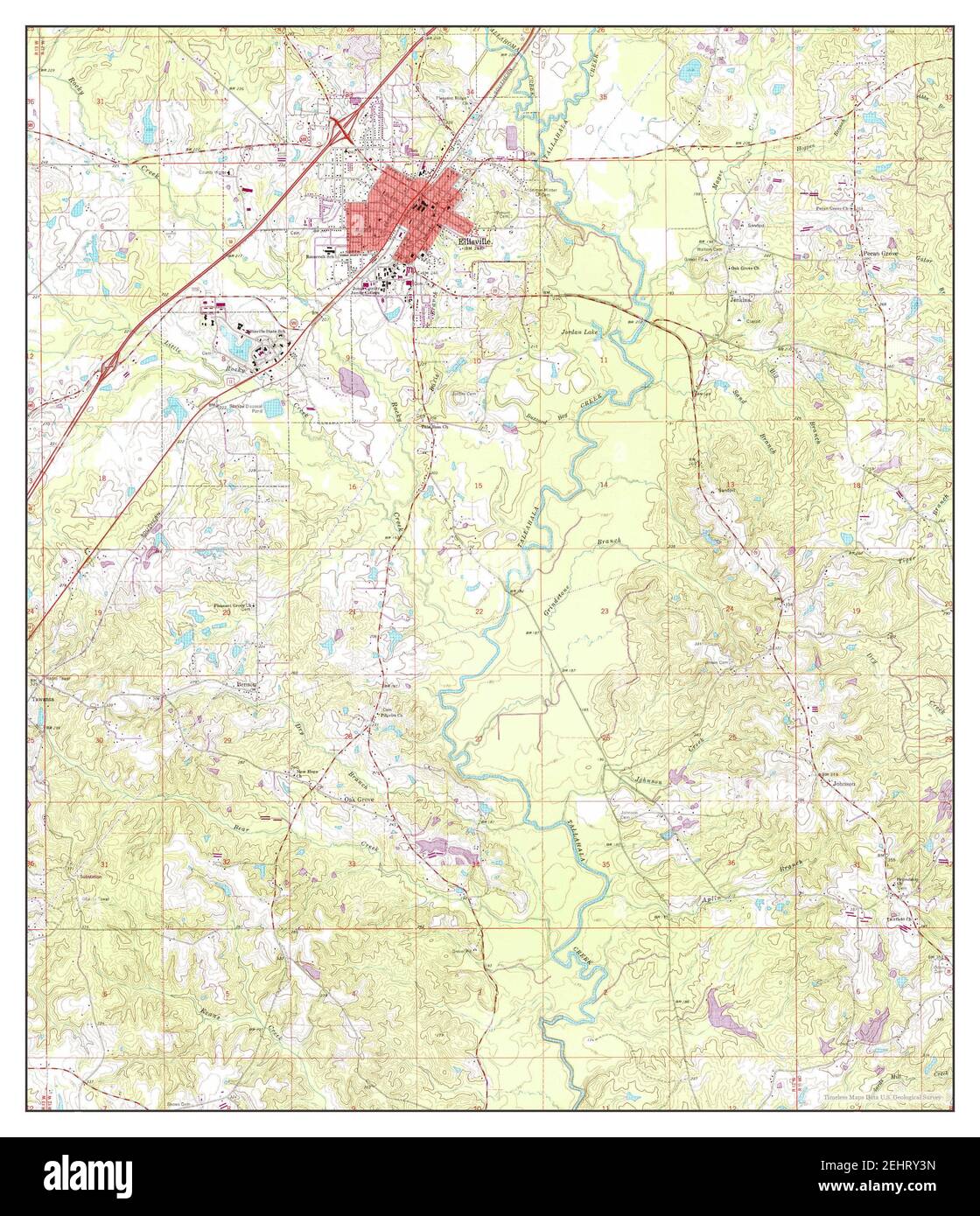 Map of ellisville mississippi hi-res stock photography and images - Alamy