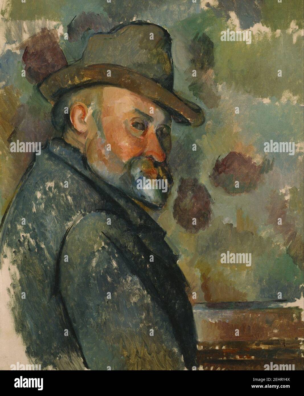 Paul Cezanne - Self-Portrait with a Hat Stock Photo - Alamy