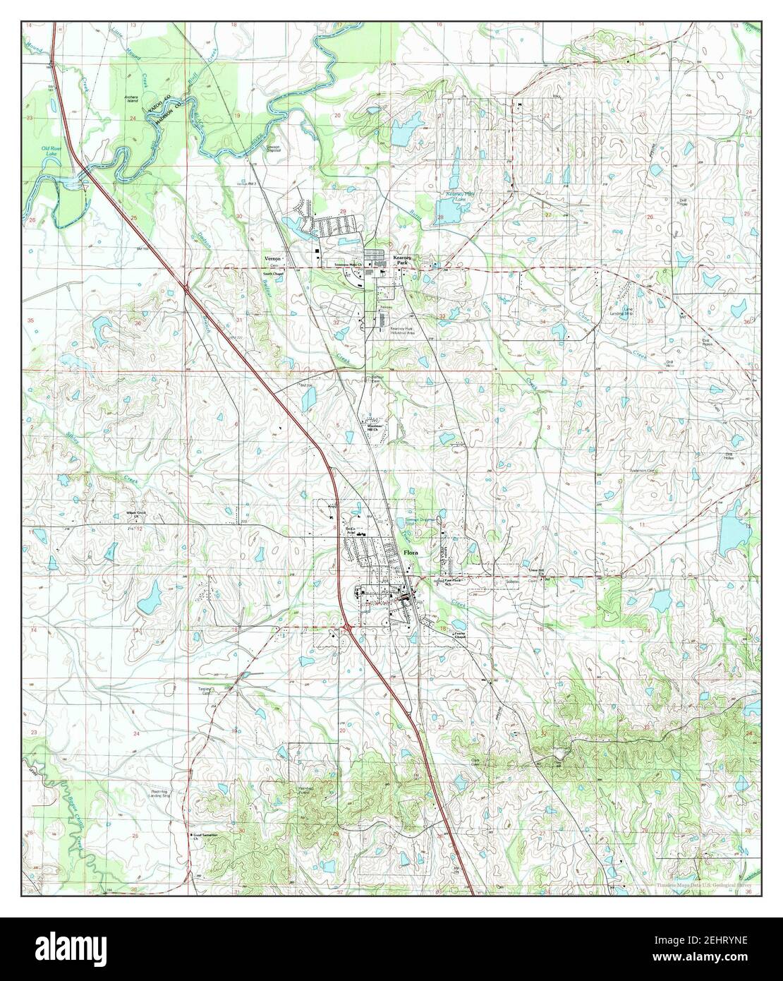 Flora, Mississippi, map 1988, 1:24000, United States of America by ...