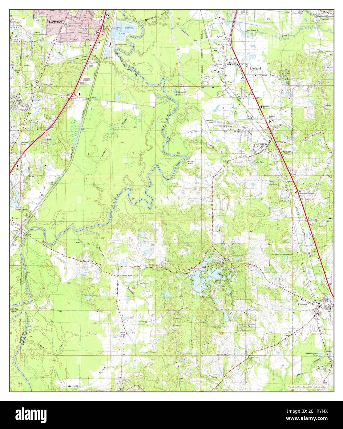 Florence, Mississippi, map 1980, 1:24000, United States of America by ...