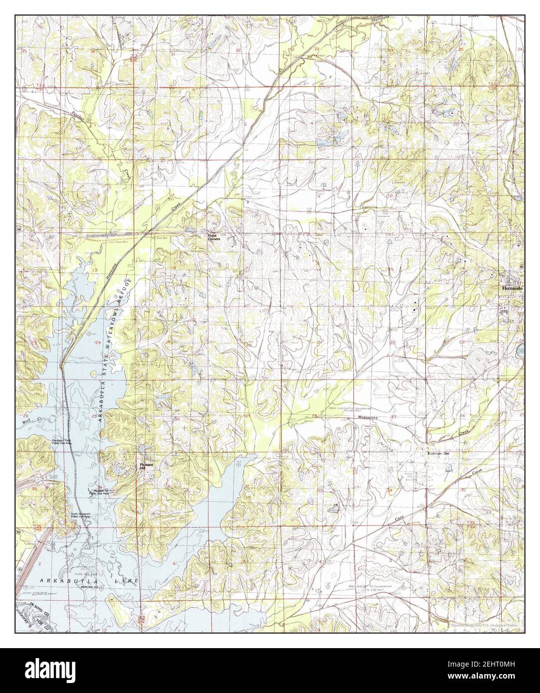 Frees Corners, Mississippi, map 1982, 1:24000, United States of America ...