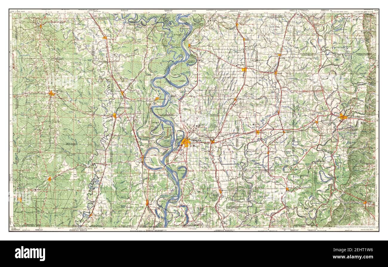Map of greenwood mississippi hi-res stock photography and images - Alamy