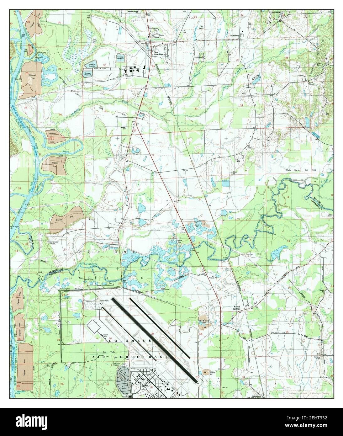 Hamilton, Mississippi, map 1987, 1:24000, United States of America by ...