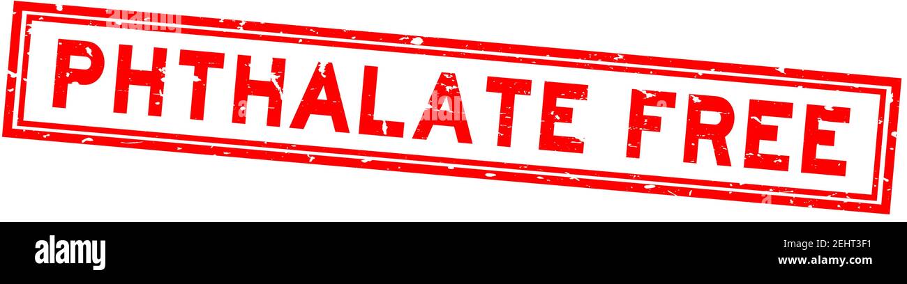 Grunge red phthalate free word square rubber seal stamp on white background Stock Vector Image ...