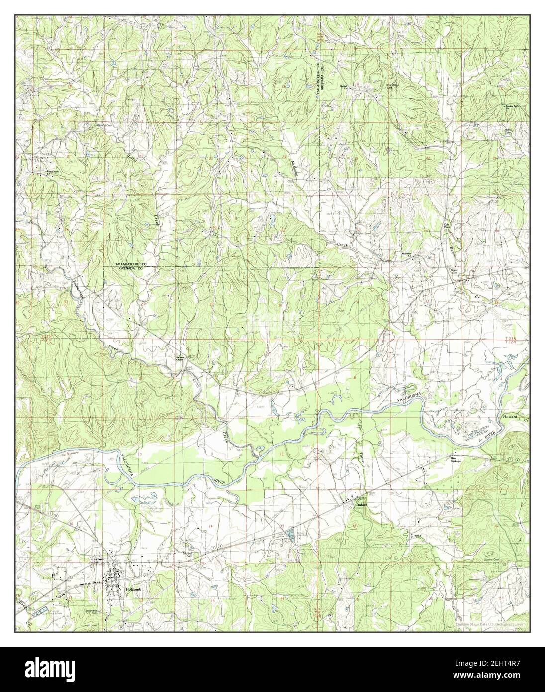 Map of holcomb mississippi Cut Out Stock Images & Pictures - Alamy