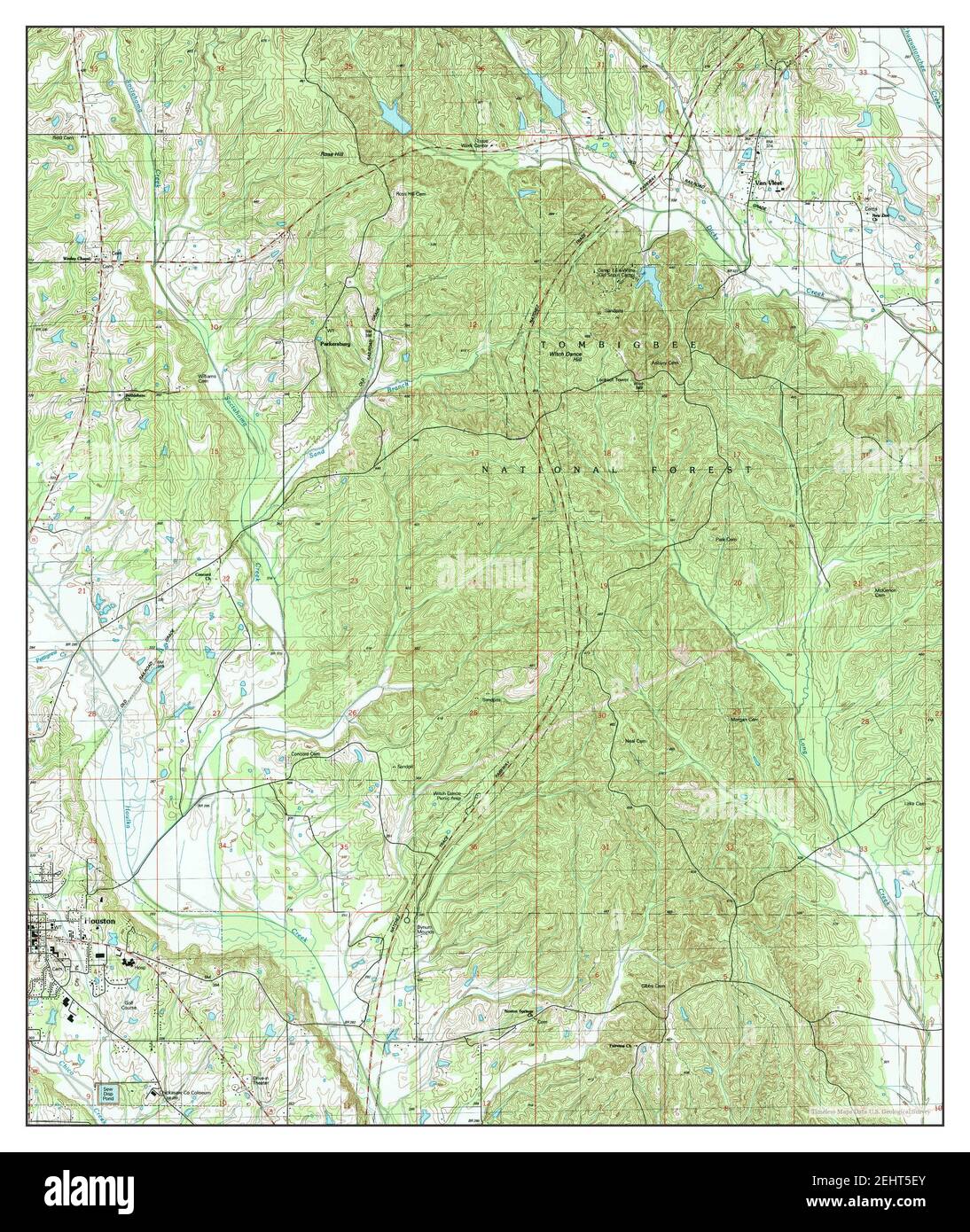 Houston street map Cut Out Stock Images & Pictures - Alamy