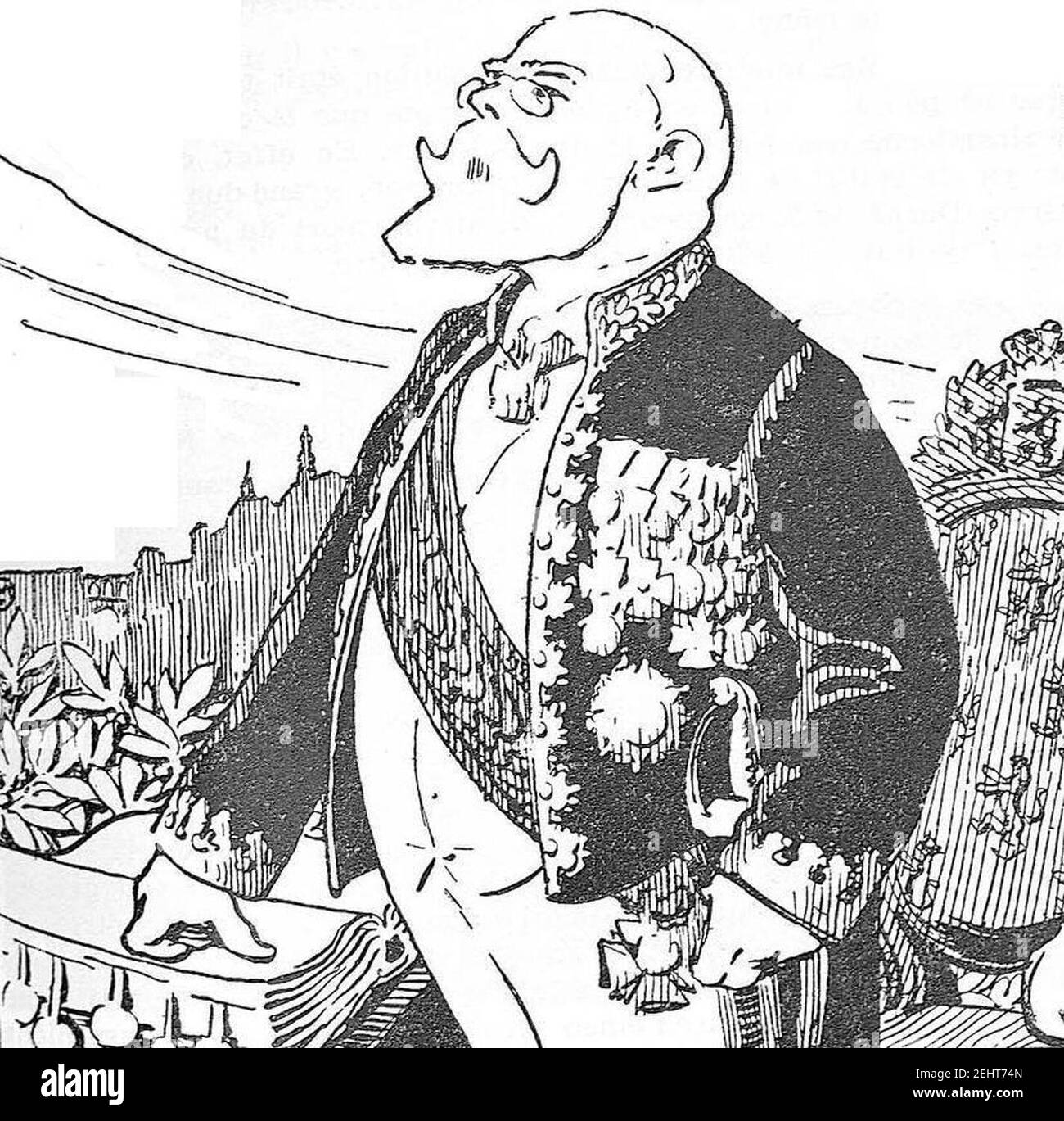 Paul Eyschen caricature Stock Photo - Alamy