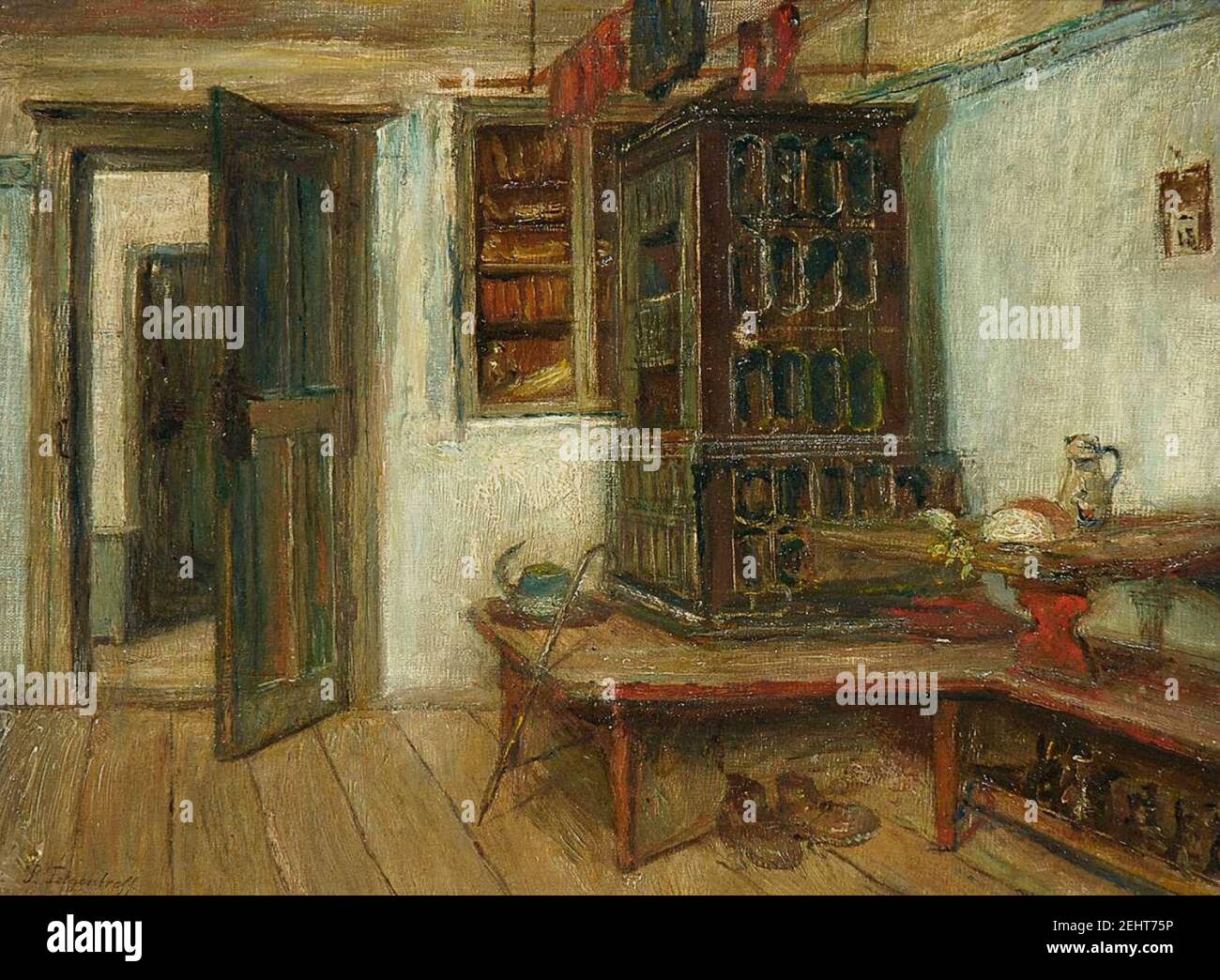 Paul Felgentreff Bauernstube mit Kachelofen Stock Photo - Alamy
